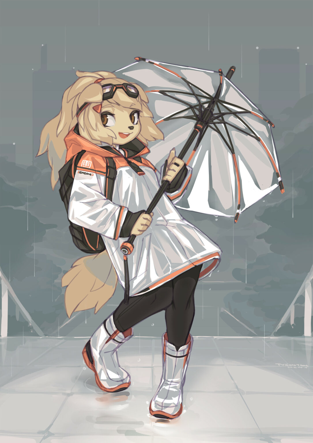 Estinne in Rain Gears – Tyson Tan